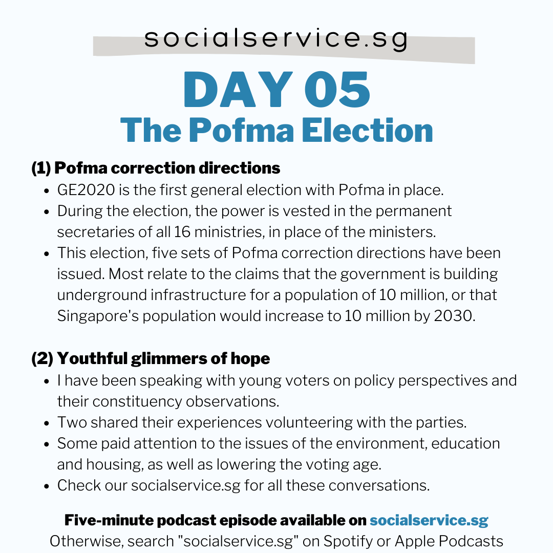 #GE2020 The Pofma Election (Day 05): Pofma correction directions ...